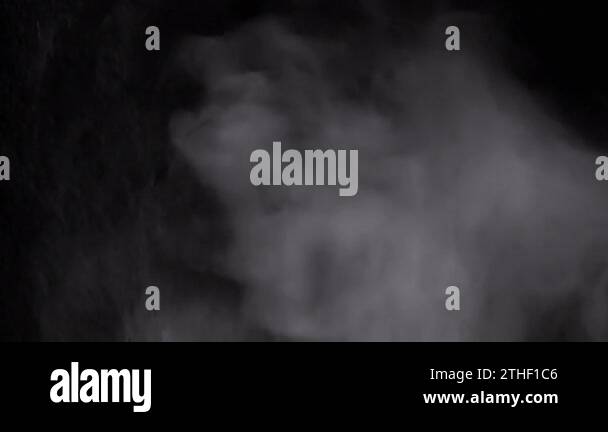 Explosion of Mixed Particles of Water Vapor Smoke Isolated on Black ...