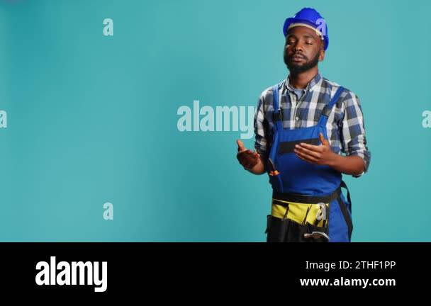 Wobbly repairman feeling light headed on camera, almost fainting and ...