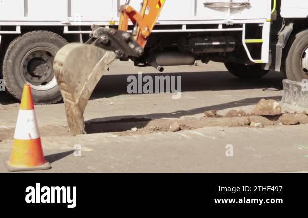 Trench in road Stock Videos & Footage - HD and 4K Video Clips - Alamy