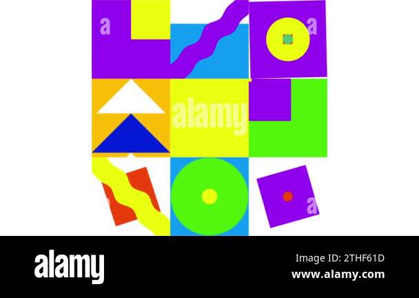 Stylish Animation with Colorful Geometric Shapes. Application in ...