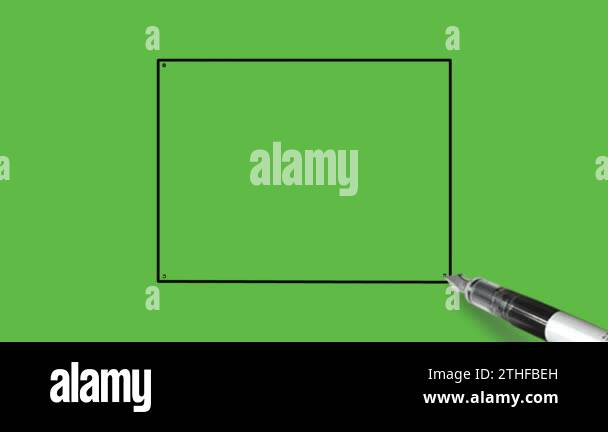 Draw big blank rectangle with two small rectangles with black outline ...