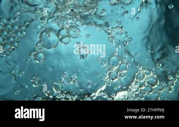 Super Slow Motion of Bubbling Water in Detail. Filmed on High Speed ...