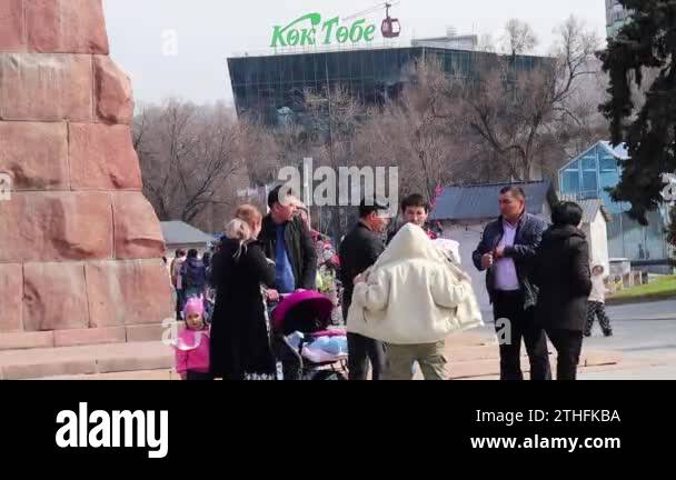Almaty Kazakhstan 22 March 2023. Celebrating Nauryz on the Arbat Stock ...