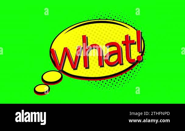 cartoon what Comic speech Bubble loop Animation video transparent ...