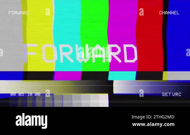 Vintage VHS (Video Home System) defects noise and artifacts effect ...