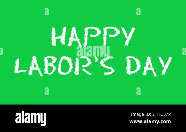 Happy Labor's Day animation with three different fade-in per character ...