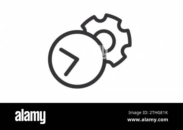 Animated Operation Linear Icon Processing Time Web Page Preloader