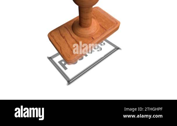 Postage stamp seal text animation on white background. vd 1642 Stock ...