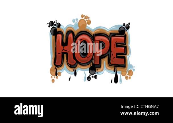 White screen animation video written HOPE Stock Video Footage - Alamy