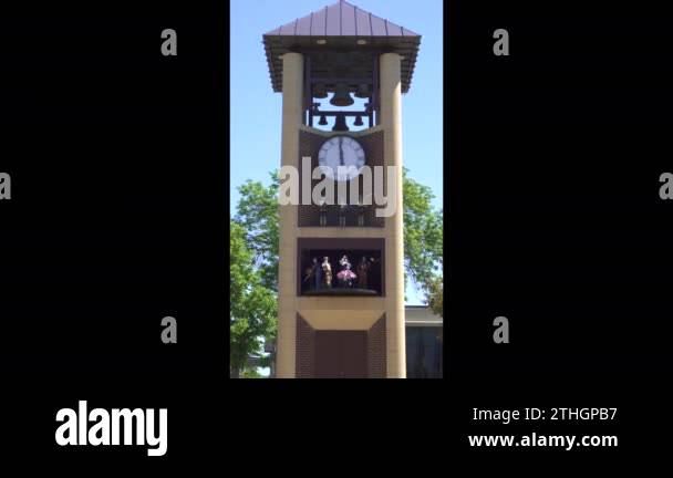 New Ulm, Minnesota: Glockenspiel is a 45-foot-high musical clock tower ...