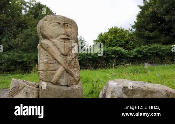 This is a bronze age stone carviing with two faces,called Janus ...