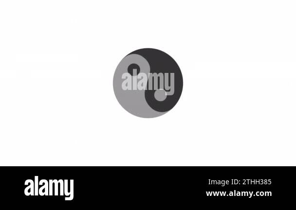 Animated Spinning Yin Yang Loader Energies Balance Simple Black And White Loading Icon 4k