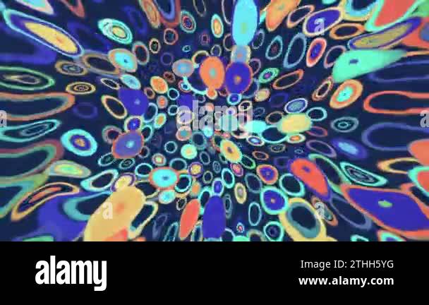 Trendy 1970s retro pattern background animation with groovy colorful ...