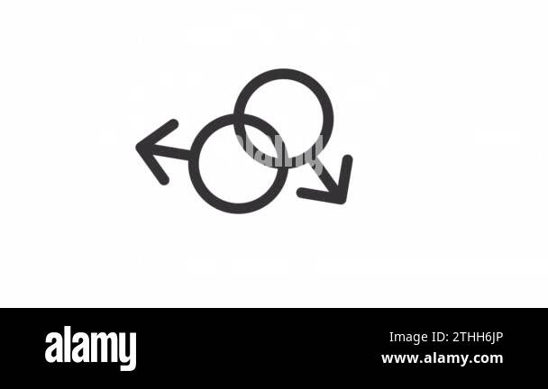Animated gay sign linear icon. LGBT community. Sexual orientation. Love ...