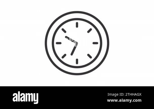 Animated Time And Clock Linear Icons Wait Animations For Website
