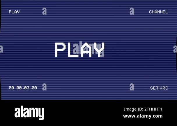 Vintage VHS (Video Home System) defects noise and artifacts effect ...