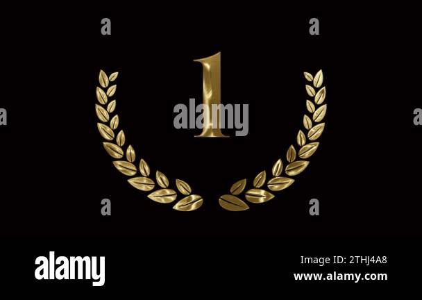 Golden Award wreath animation. First place. 2d animated laurel wreath ...