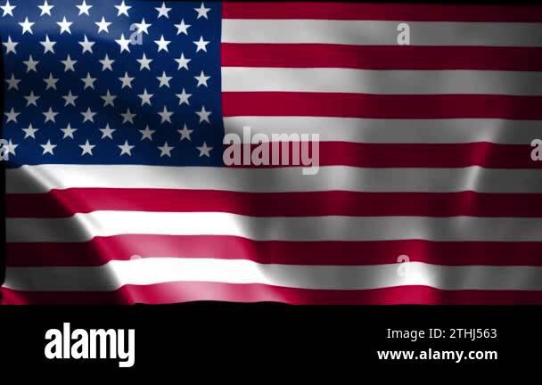 Animation of waving a flag of the United States of America, the ...