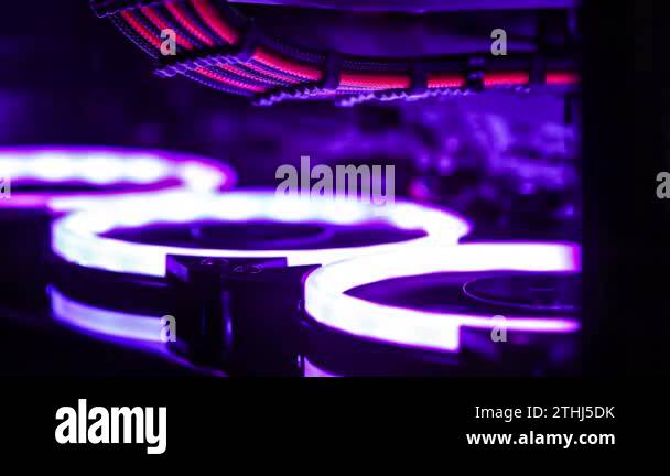 rgb fan in pc case. Rainbow ropeller for cooling computer components ...