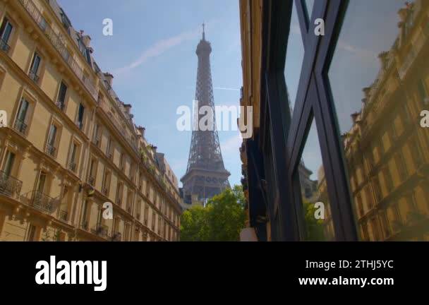 Most popular tourist landmark in France. Traffic on road. Paris, France ...