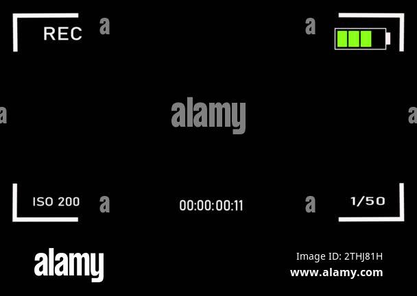 Camera recording screen overlay with alpha channel. Dslr camera frame ...