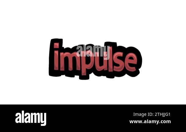 White screen animation video written IMPULSE Stock Video Footage - Alamy