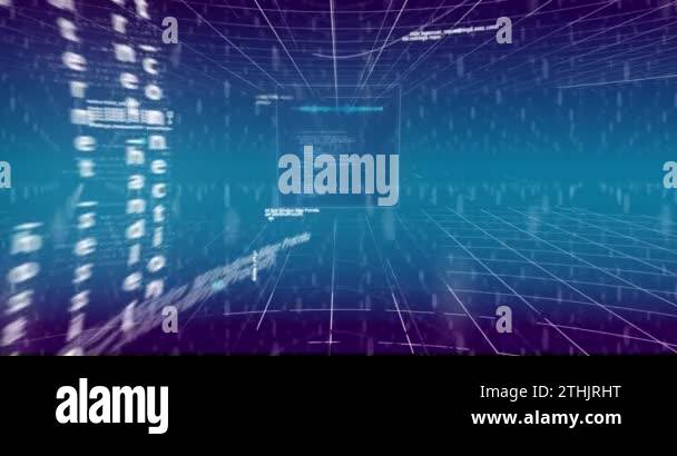 Animation of cloud icons and data processing over 6g text. Global connections, digital interface ...