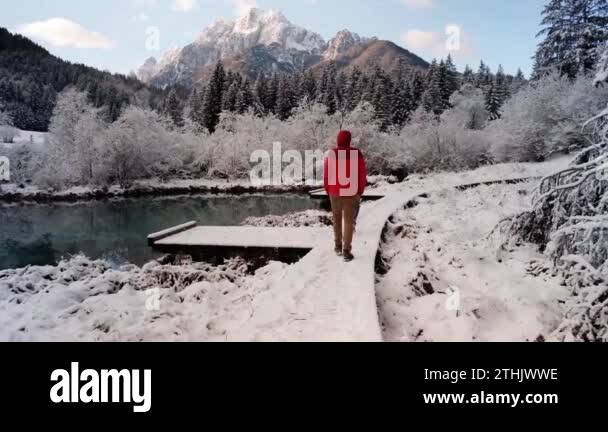 Zelenci springs on a very cold winters day. A natural spring in ...