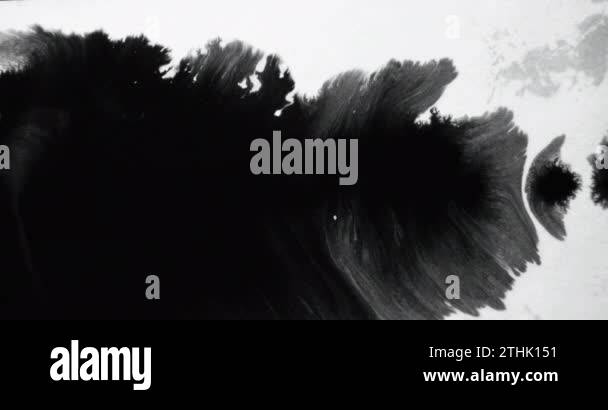 Paint water blot. Ink spill. Transition overlay. Black fluid spreading ...