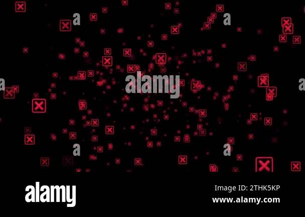 animated particle of cross check mark icon button and no or wrong ...