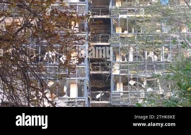 russias military aggression against Ukraine. Business center 101 TOWER ...