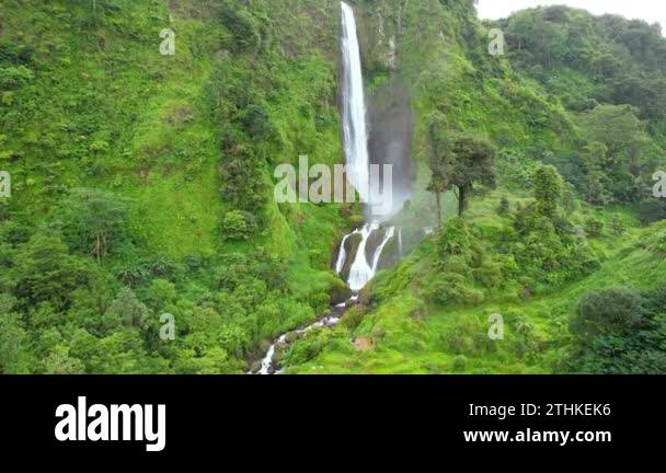 Citambur waterfall Cianjur in Indonesia. Famous tourist attractions and ...