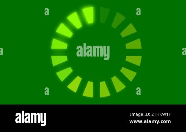Loading animation green screen, Abstract technology, science, engineering artificialintelligence ...