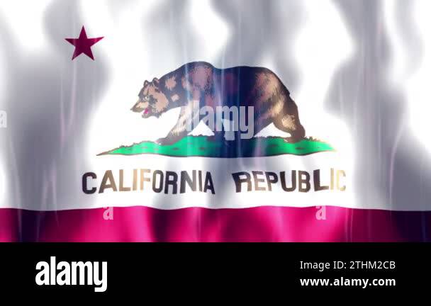 California State Flag Animation Stock Video Footage - Alamy