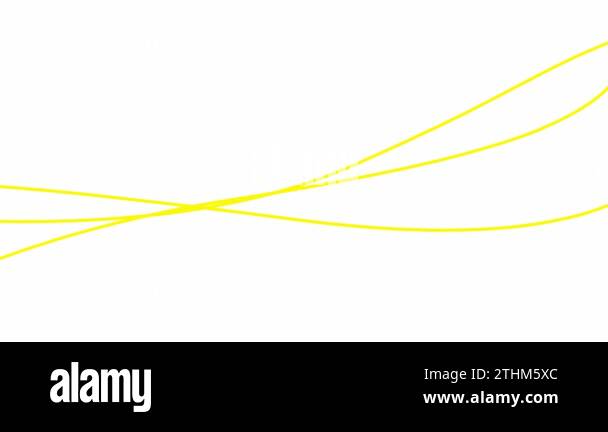 Animated stripes. Three yellow bars. Decorative lines. Waves gradually ...