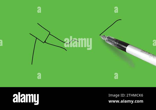 Draw close view of handshake image of male and female person with black ...