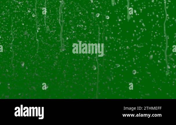Rain animeted green screen, Abstract technology, science, engineering ...
