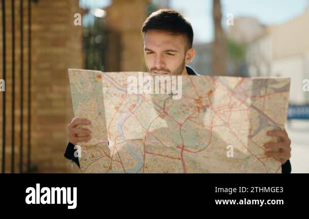 Man looking city map Stock Videos & Footage - HD and 4K Video Clips - Alamy