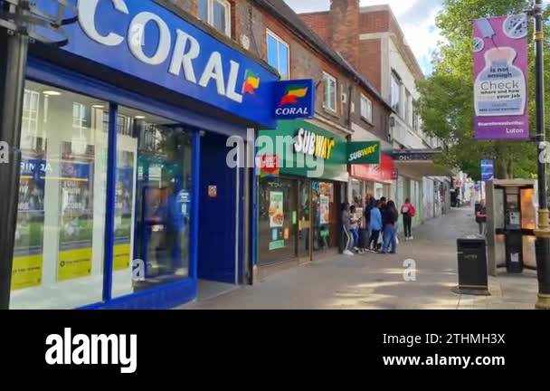 Editorial Use Unreleased Video Clip of City Center of Luton Town of ...