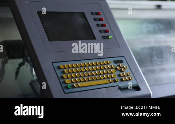 Built-in color keyboard with yellow mechanical buttons for the computer ...