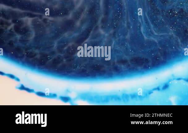 Abstract liquid art background, metallic sparkling purple turquoise ...