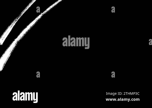 Abstract black screen hand-drawing brush diagonal lines overlay on ...