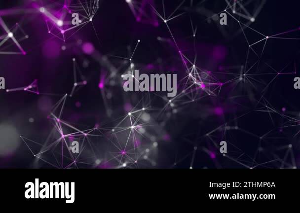 Colored polygonal space. Connection dots and lines structure. Digital ...