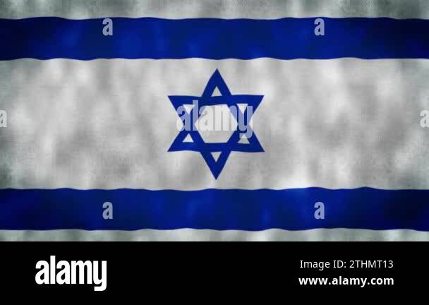 A beautiful view of Israel flag video. 2d flag waving video. Israel ...
