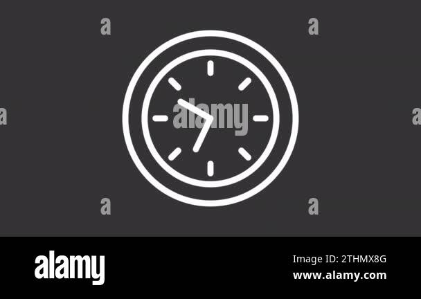 Animated Time Dial White Line Icons Wait Animations For Website Loop