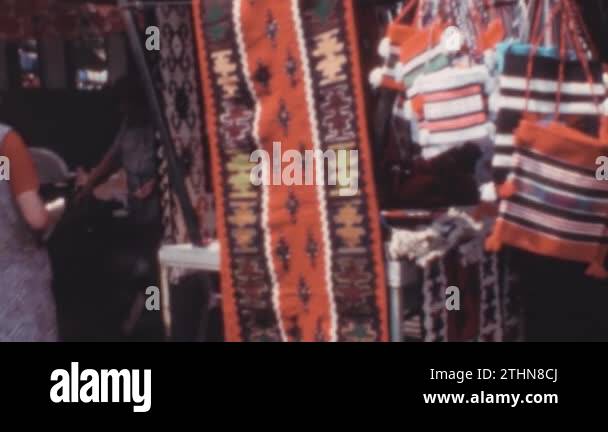 Old Yugoslavian Rug and Bags On Dolac Market Place Fashion in Zagreb ...