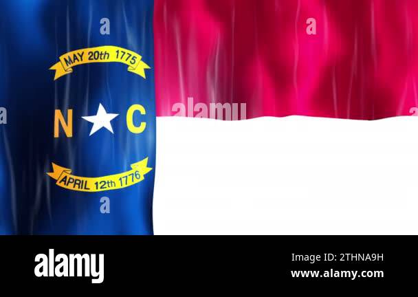 North Carolina State Flag Animation Stock Video Footage - Alamy
