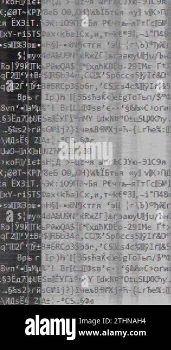 Vertical video. Glitch noise. Code error. Cyber attack. Colorful ...