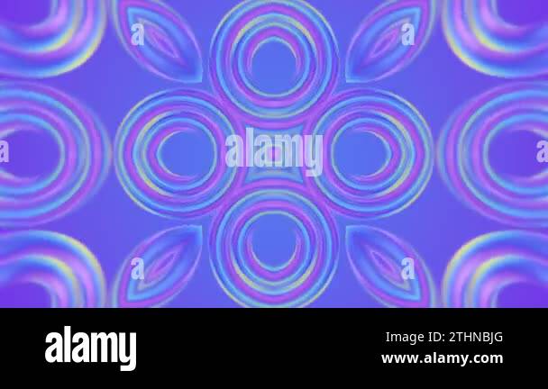 Digital seamless loop animation of a neon colored twisted shapes. 3d ...