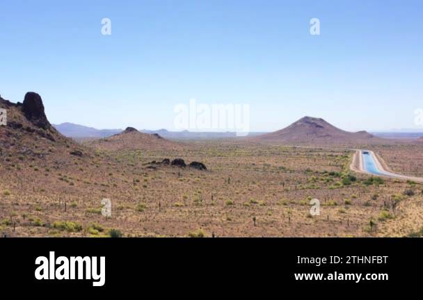 Aerial slow flyover the Salt River Pima Indian Reservation where the ...